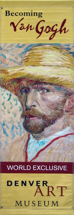 Van Gogh "Self-portrait With Straw Hat" Museum Street Banner – BetterWall